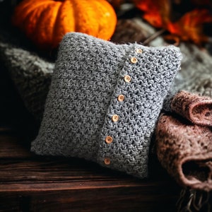 Crochet Cushion Cover Pattern - Button up Crochet Cushion Cover Pattern ...