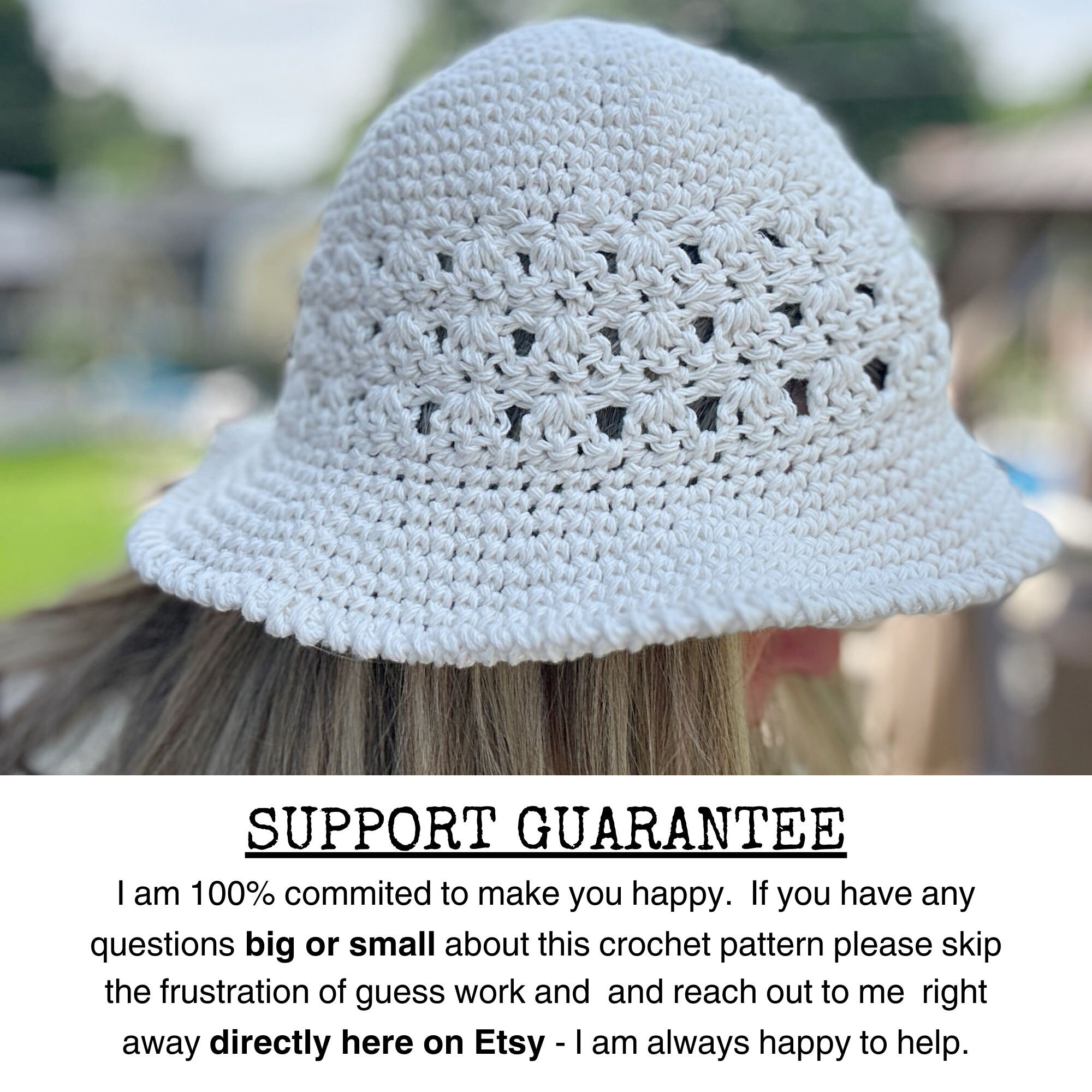 Lacey Crochet Bucket Hat Pattern With Roses for Babies, Toddler ...