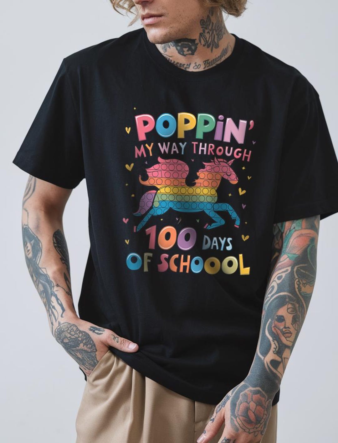 Poppin My Way Through 100 Days of School Png, Happy 100 Days, 100th ...