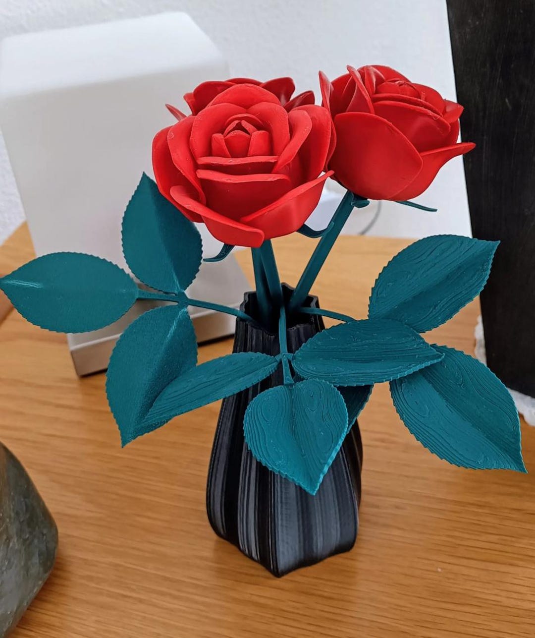 3D Printed Roses With 5 Stem Types No Support STL File - Etsy