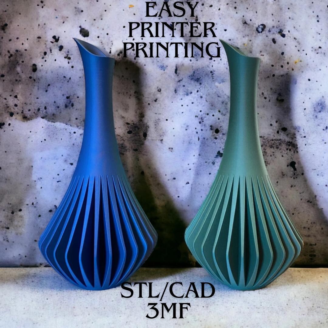 Modern Vase 3D Model STL/CAD File Stylish & Elegant Design for Home ...