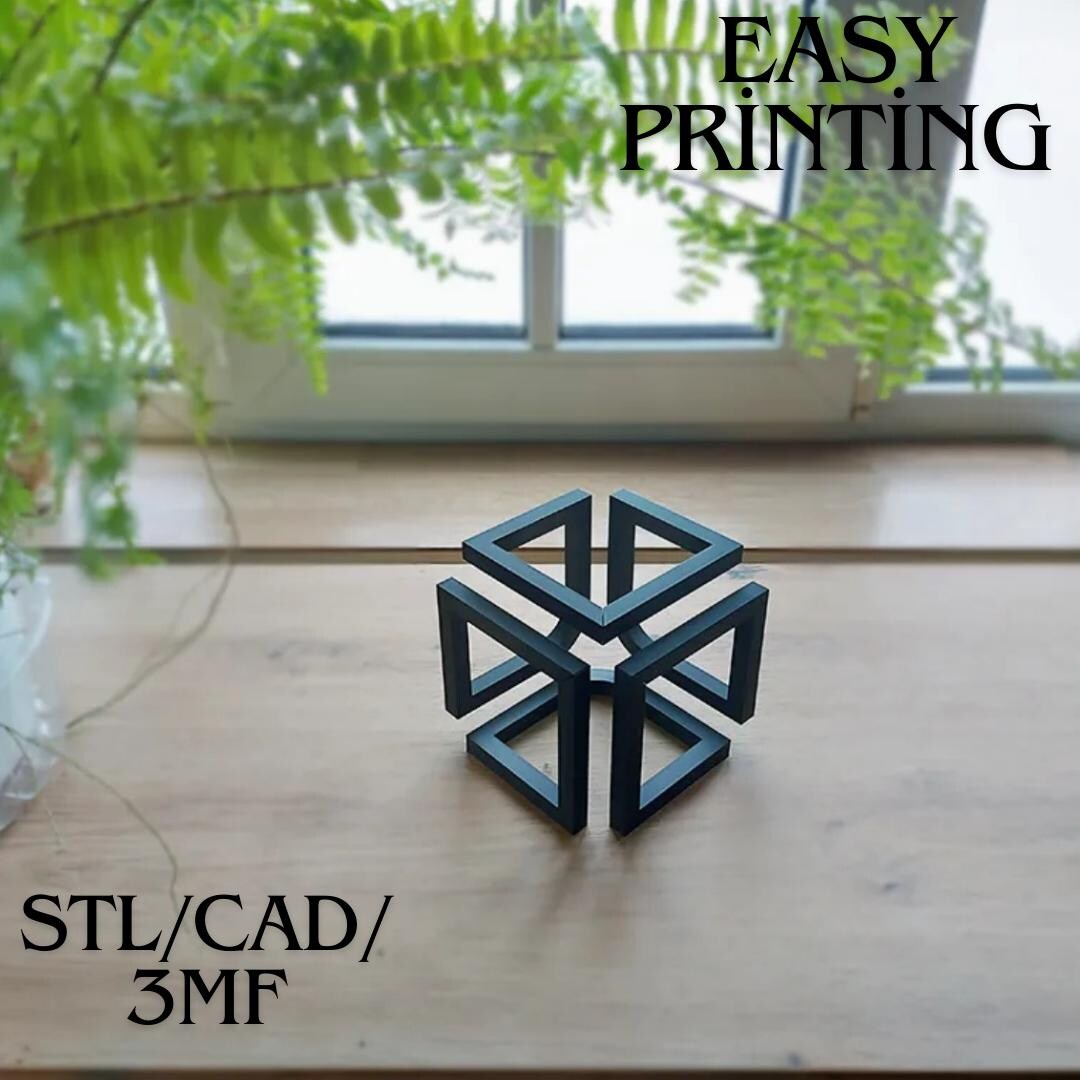 Infinity Cube 3D Printer Model No Support STL, CAD, 3MF Files - Etsy