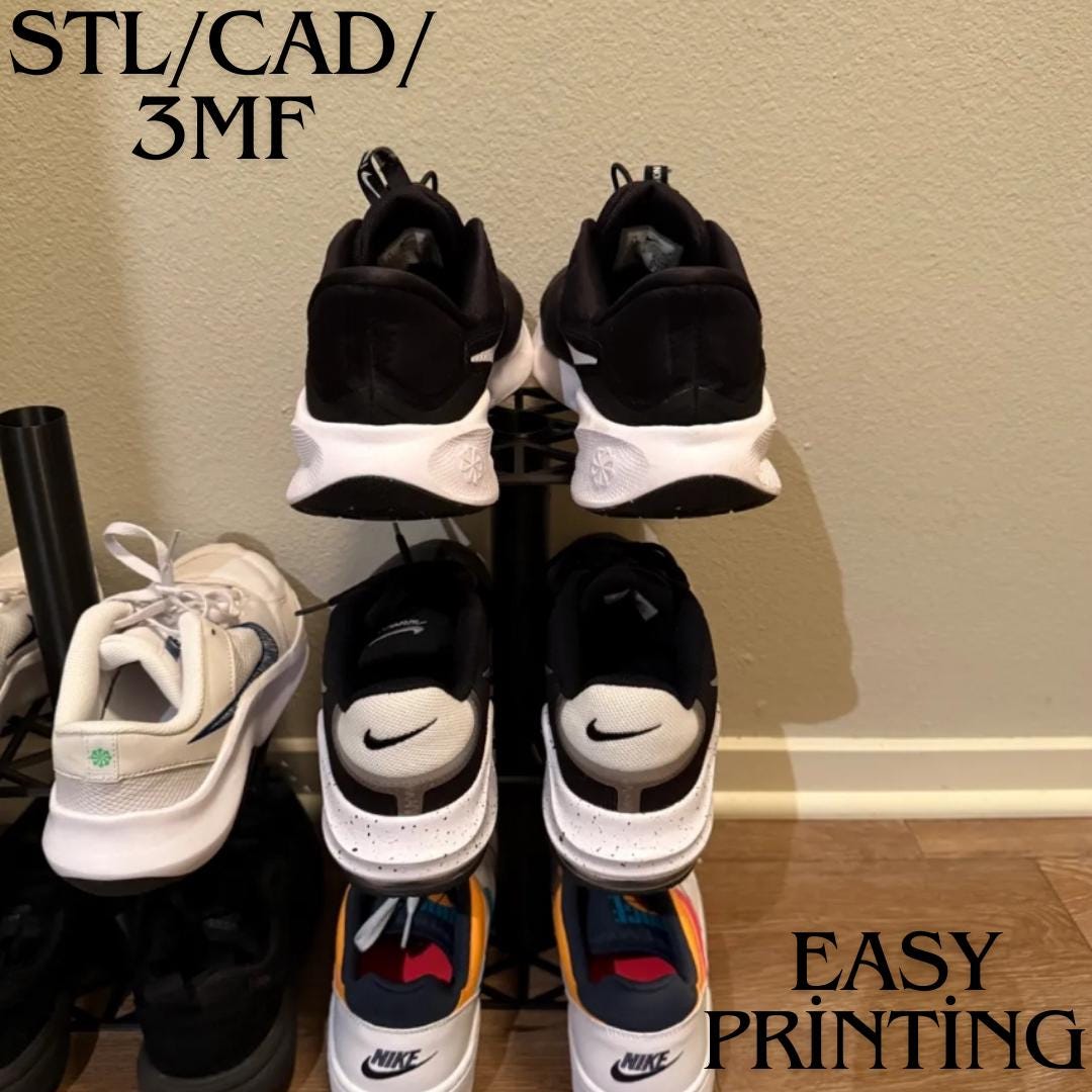 Shoe Stacker 3D Model Fast and Affordable Shoe Rack STL, 3MF, CAD - Etsy