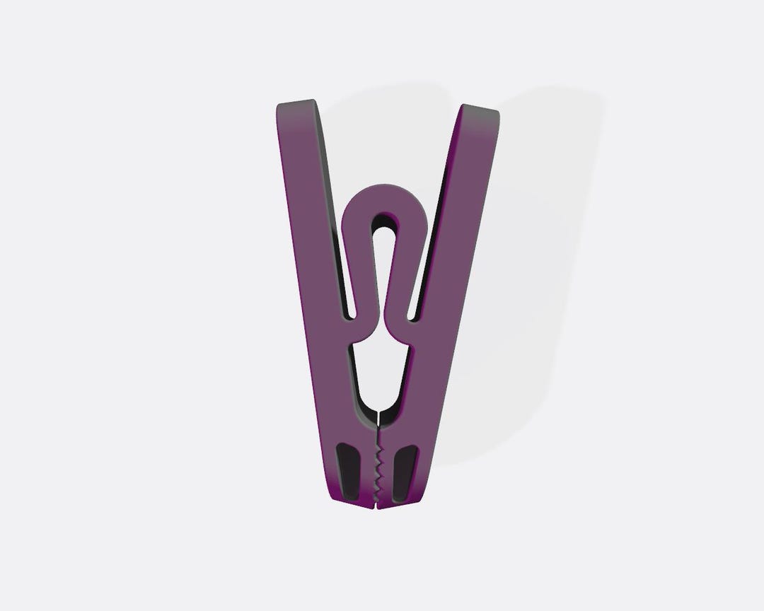 Modern Clothespin Design 3D Printable STL File Functional and Stylish ...