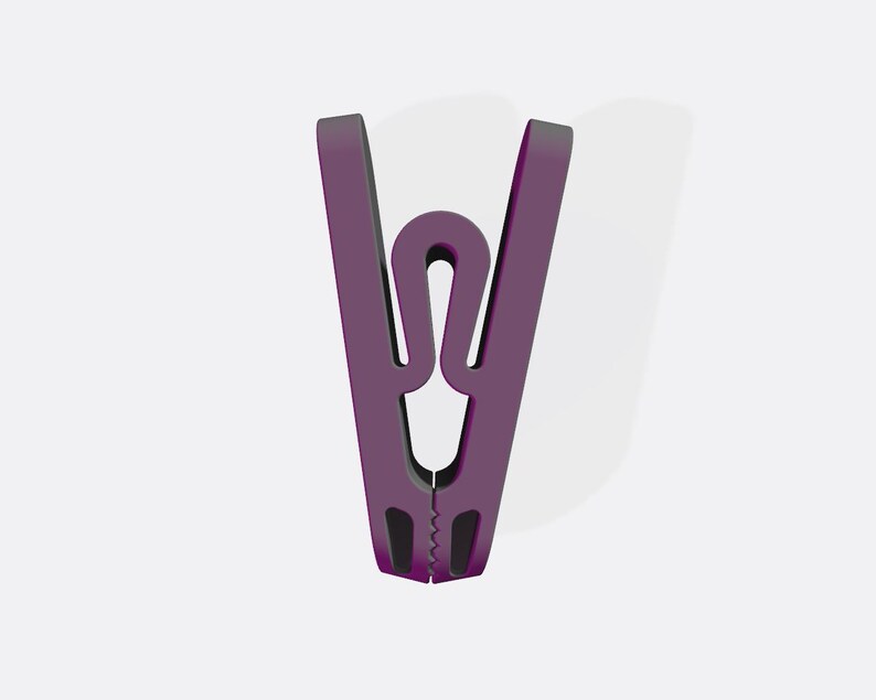 Modern Clothespin Design 3D Printable STL File Functional and Stylish ...