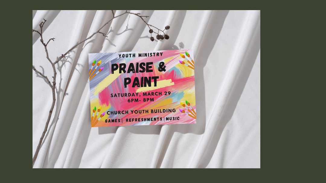 Paint Party Invitation| Party Invitation| Praise & Paint Party Paint ...