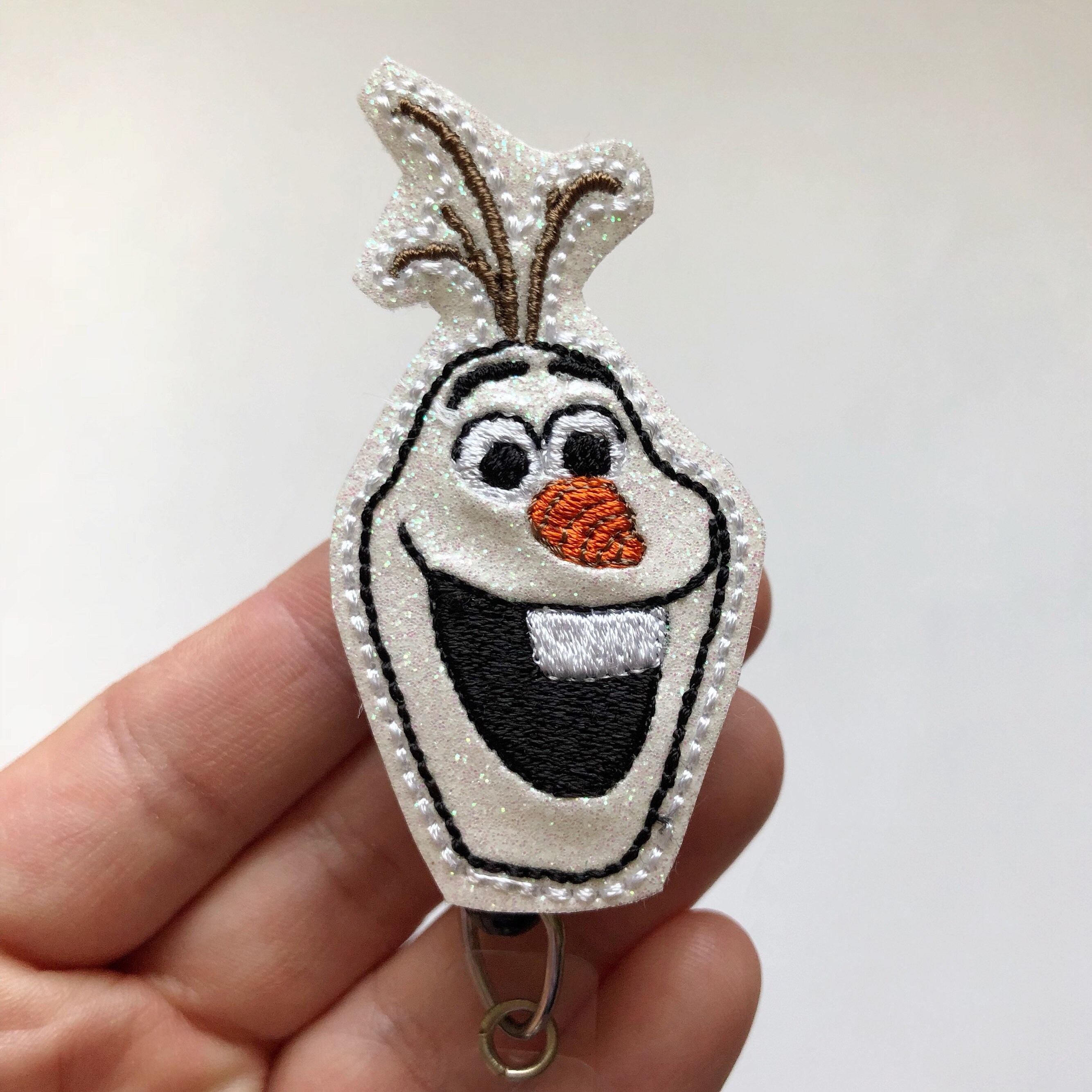 Olaf Badge Reel Name Badge Name Badge Holder Badge Clip | Etsy