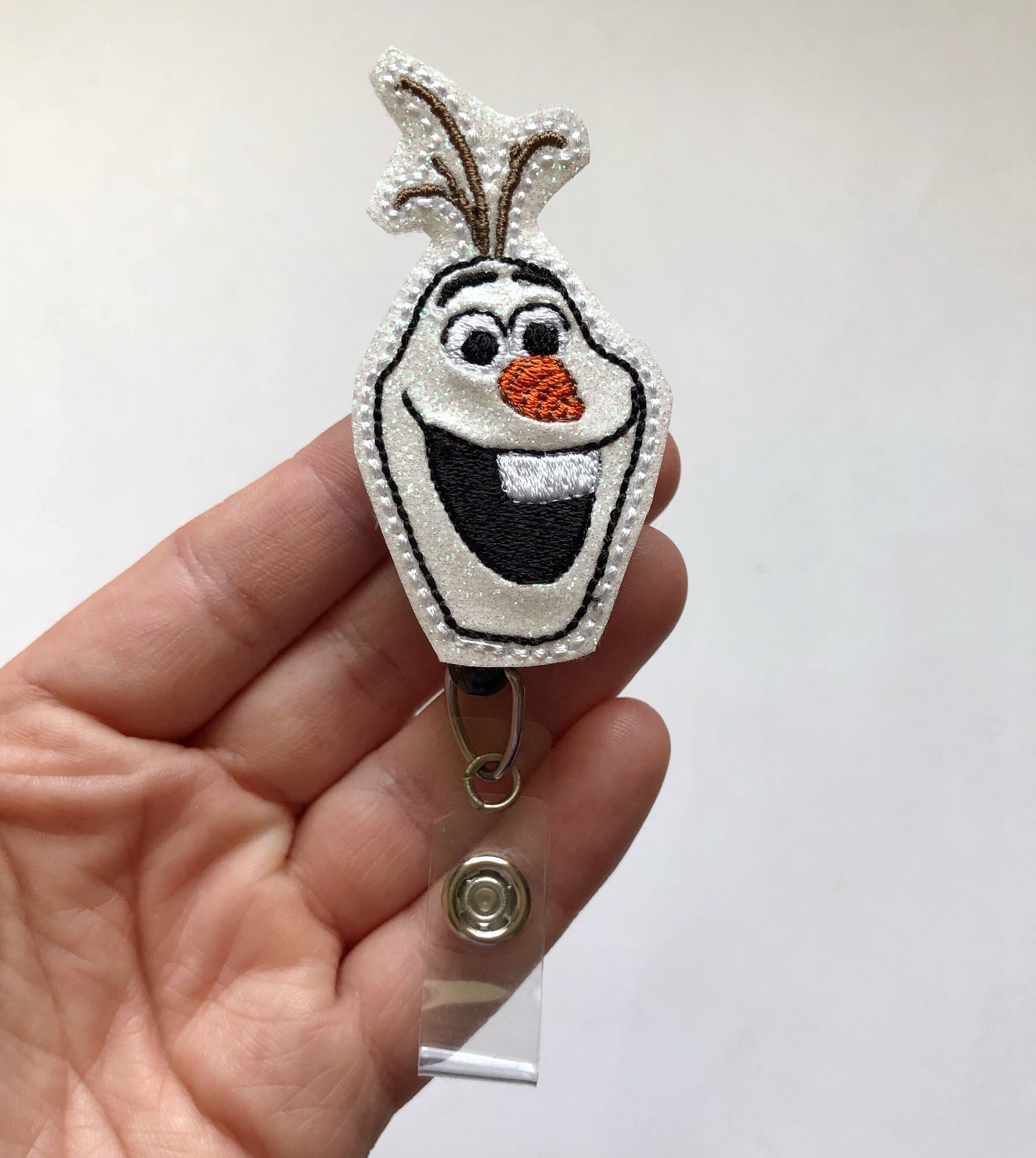 Olaf Badge Reel Name Badge Name Badge Holder Badge Clip | Etsy