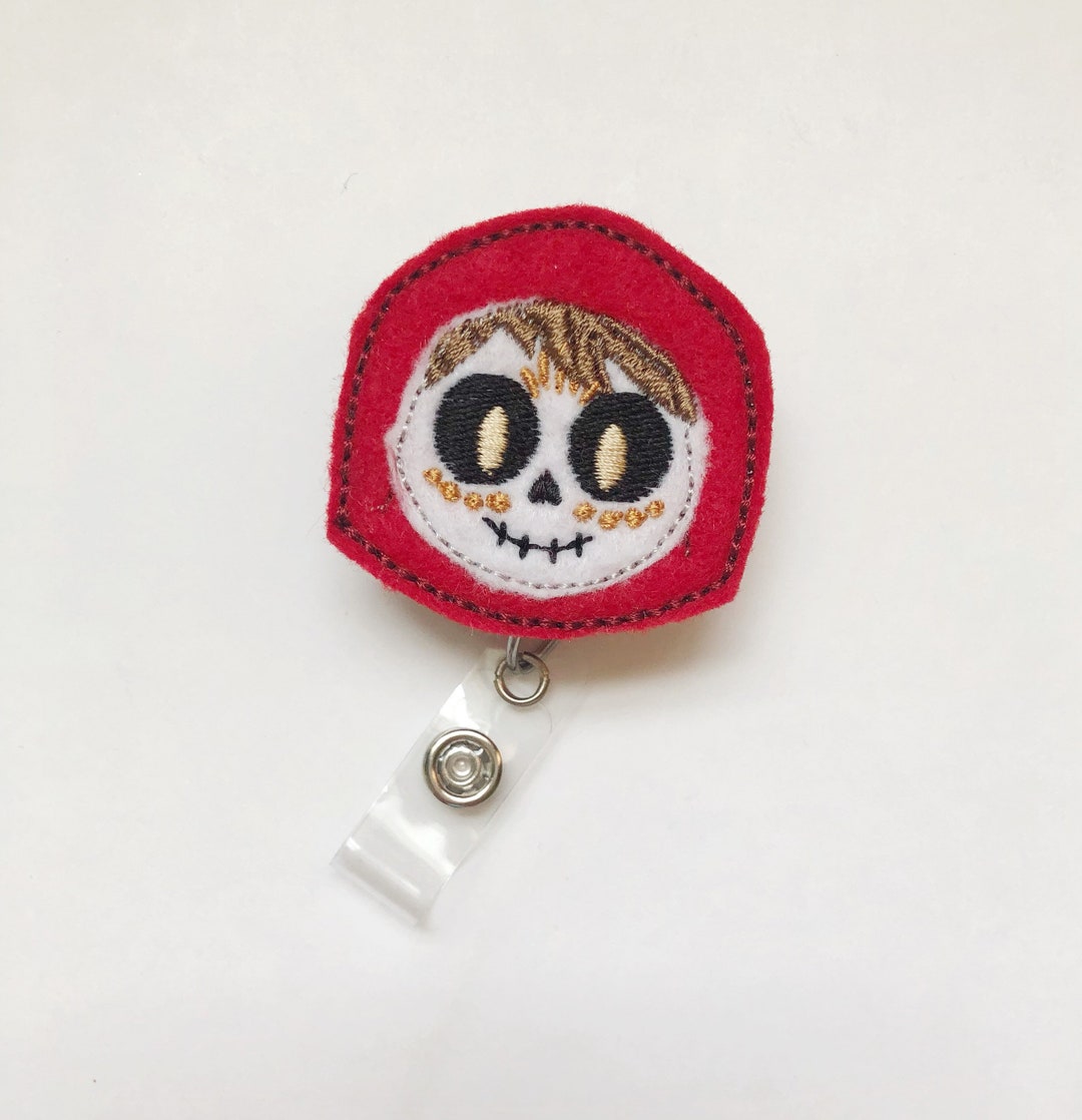 Coco Badge Reel Name Badge Key Badge Holder Day of the - Etsy