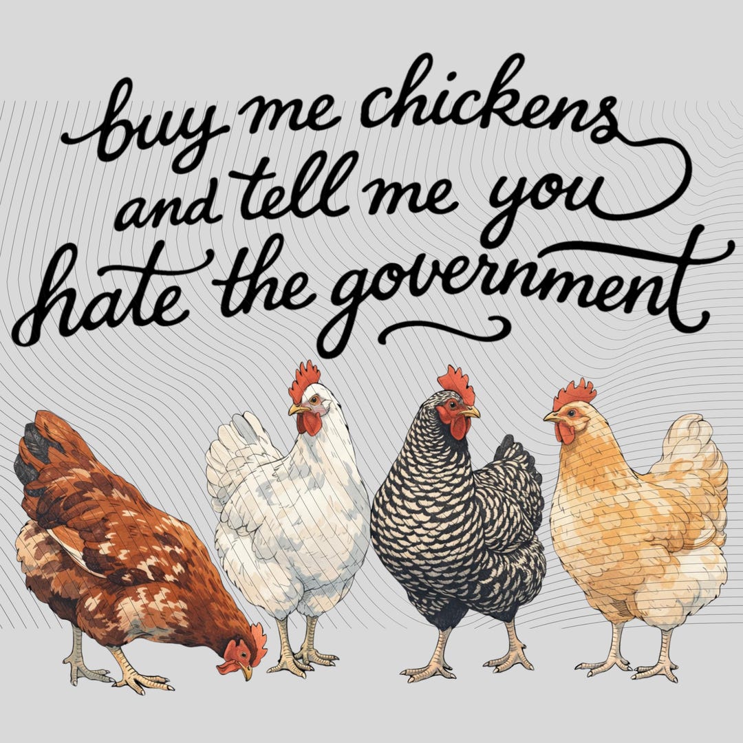 Buy Me Chickens and Tell Me You Hate the Government Digital Download - Etsy