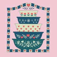 Pyrex Vintage Kitchen (.svg) Pattern Downloads! Editable Vector Files ...