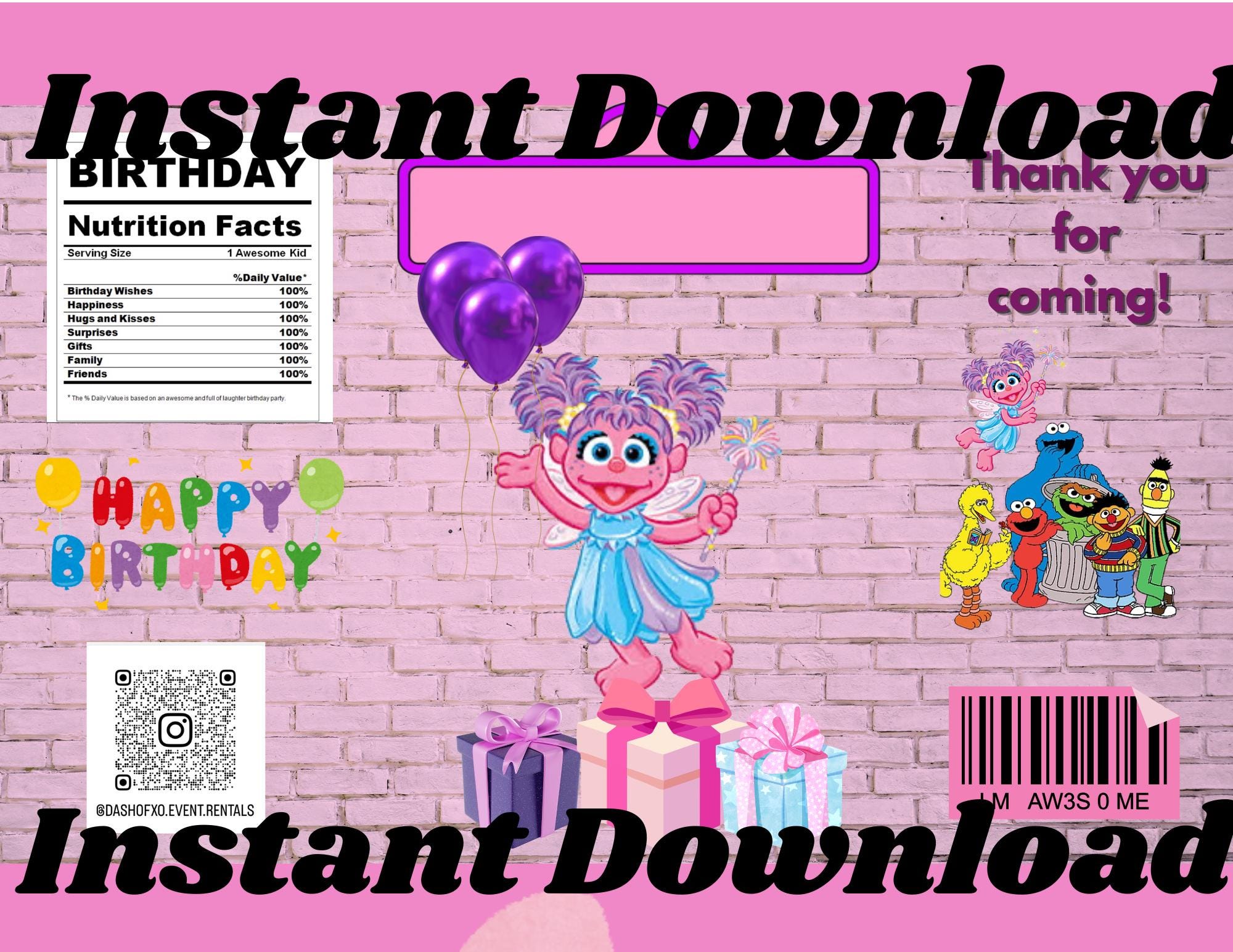 Abby Sesame Street Chip Bag - Etsy