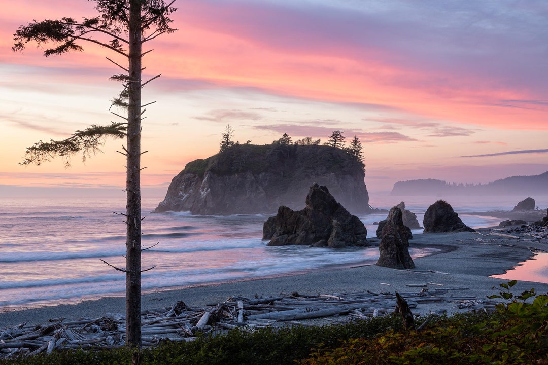 Ruby Beach Sunset, Olympic National Park, Washington, Coast, Rugged ...