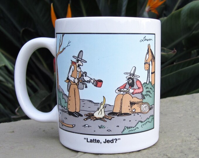 The Far Side 1991 LATTE, JED? Gary Larson Coffee Cup Mug - Etsy