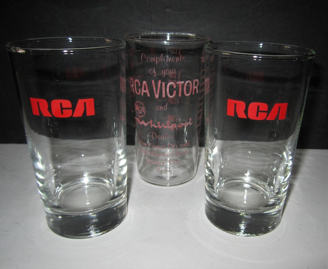 RCA VICTOR Drinking Glasses & WHIRLPOOL Logo Measuring Glass - Etsy