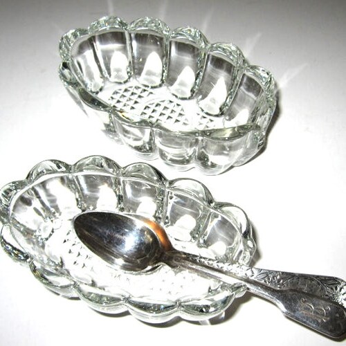 2 Princess House Crystal Buffet Silverware Caddies Holder - Etsy