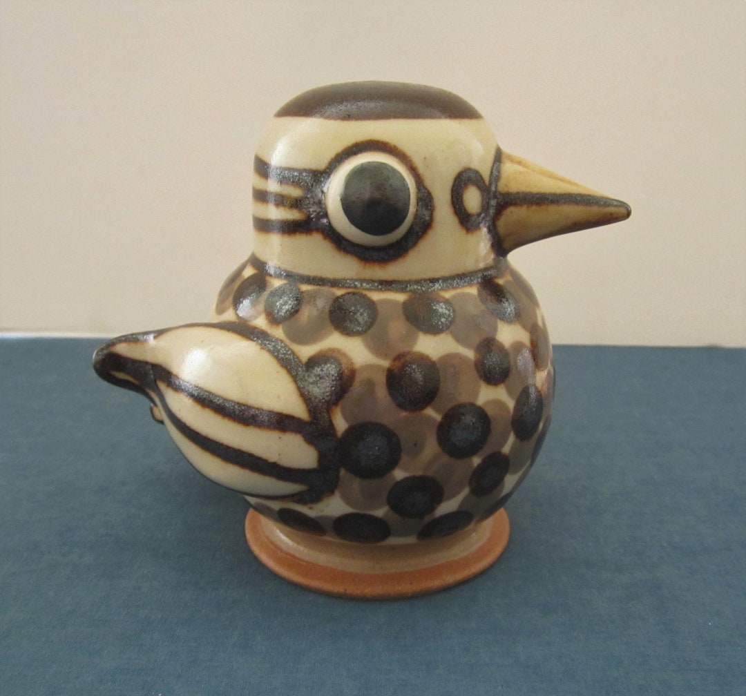 E K 1985 Erling & Karin Heerwagen Studio Art Pottery Stoneware Bird ...