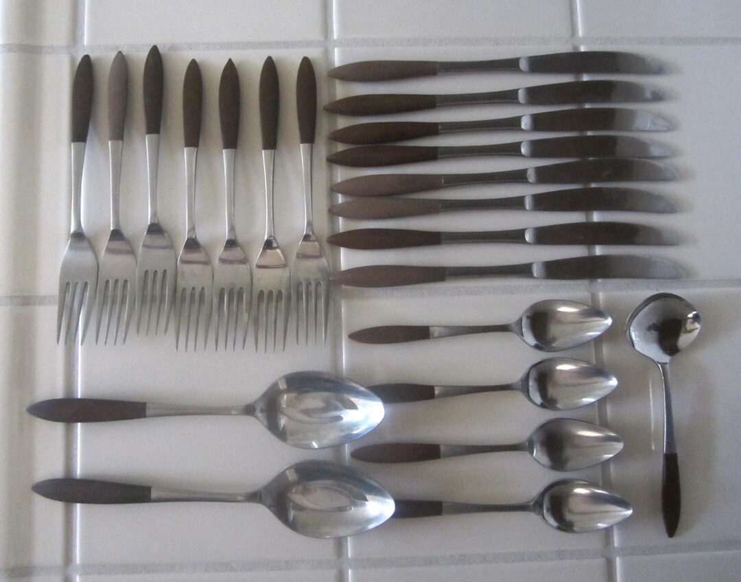 EPIC Flatware Forged Stainless Japan 22 Pieces - Etsy
