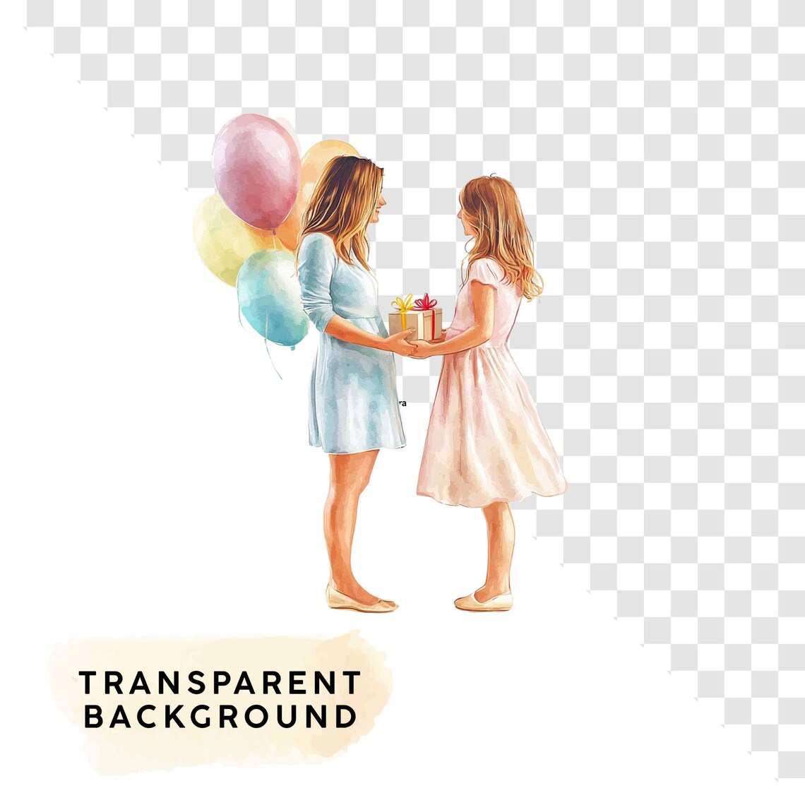 Clipart PNG Clipart Bundle Watercolor Mother's Day Clipart Mom and Me ...