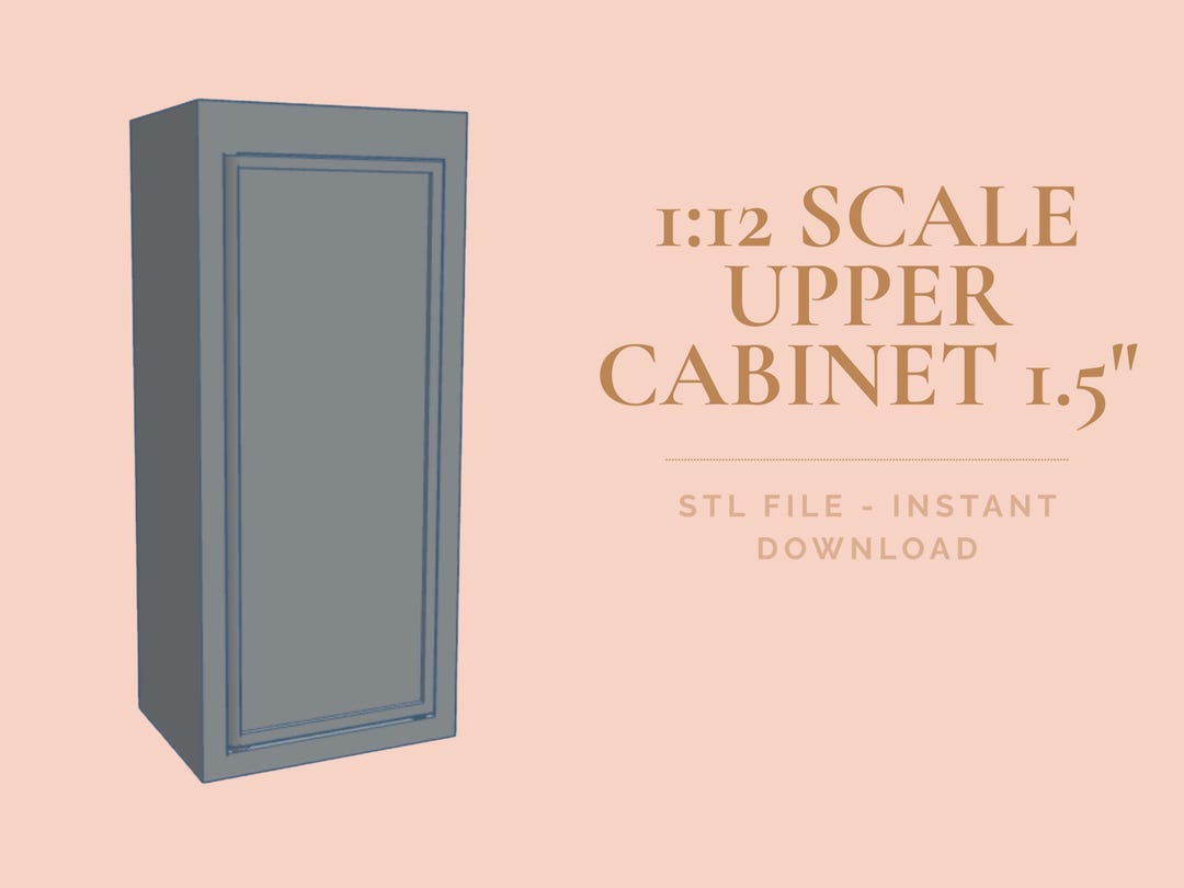 1:12 Scale Standard Upper Cabinet STL File | Miniature Dollhouse ...