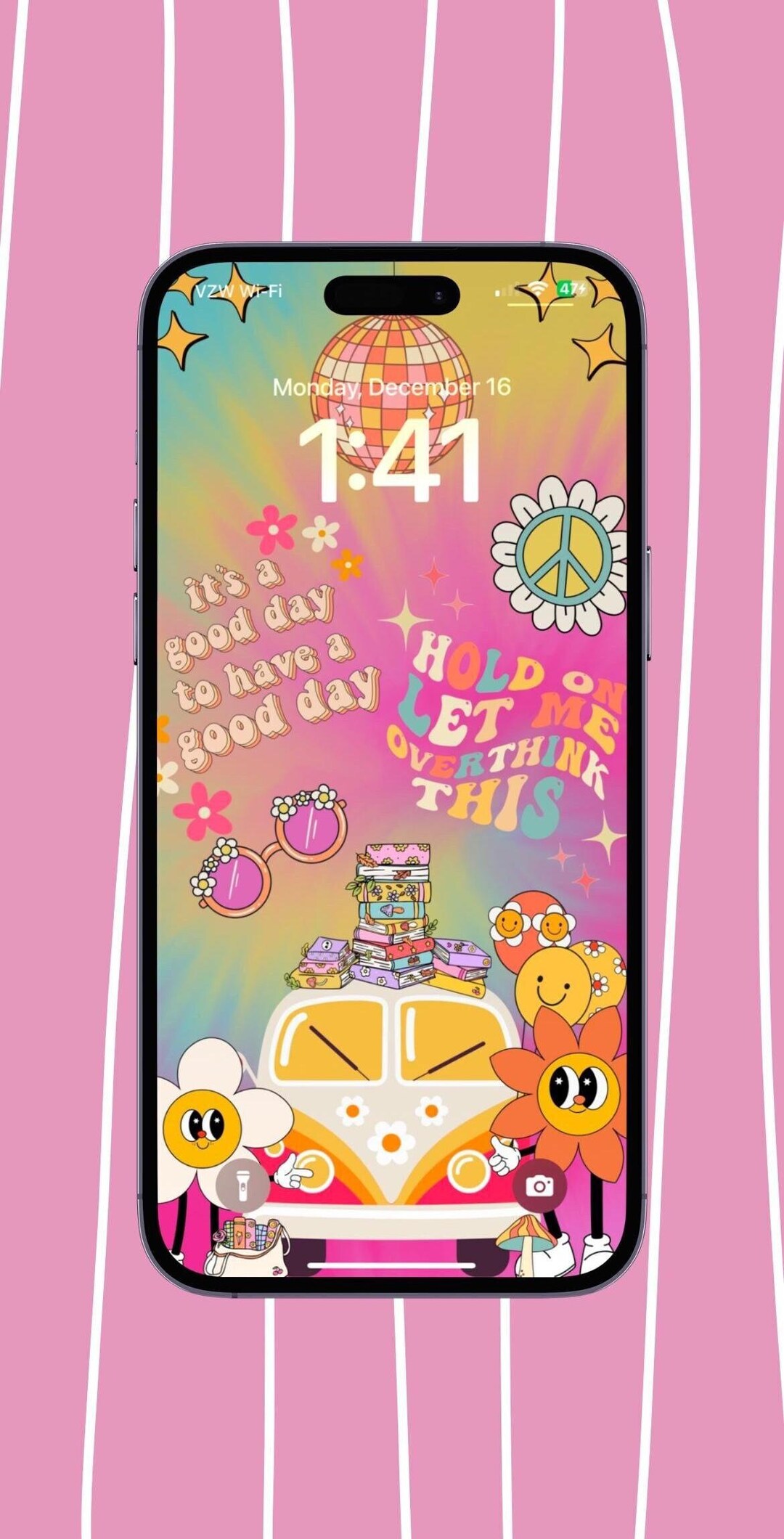 Groovy Bookish Phone Wallpaper| Instant Download - Etsy