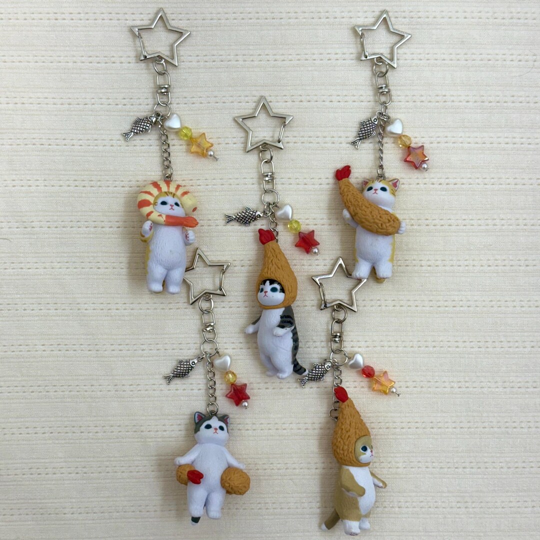 Mofusand Keychain | Mofusand Shrimp Tempura Keychain | Cute Keychain ...