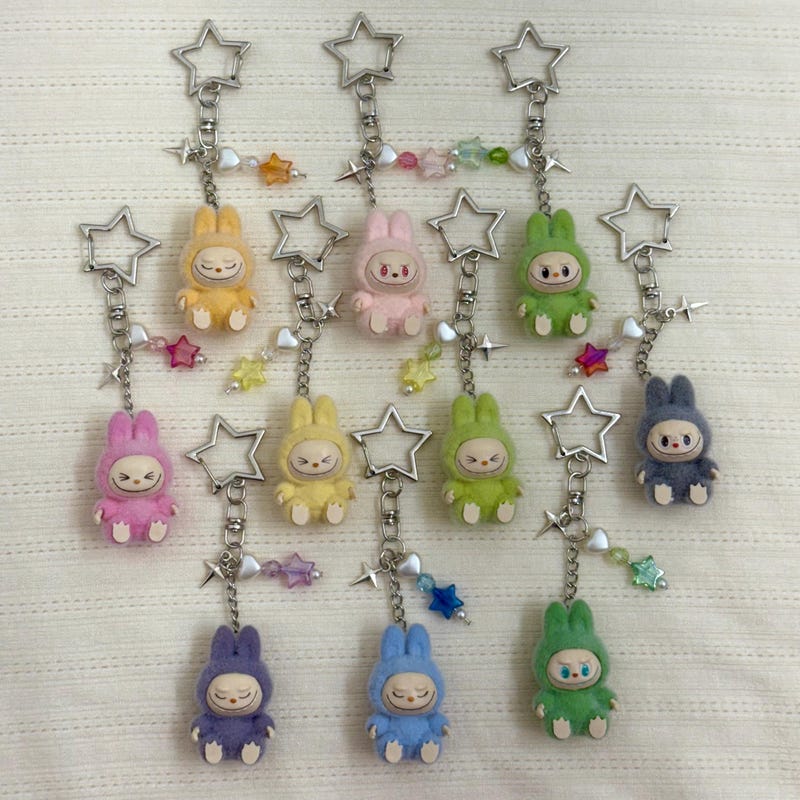 Labubu Keychain - Etsy