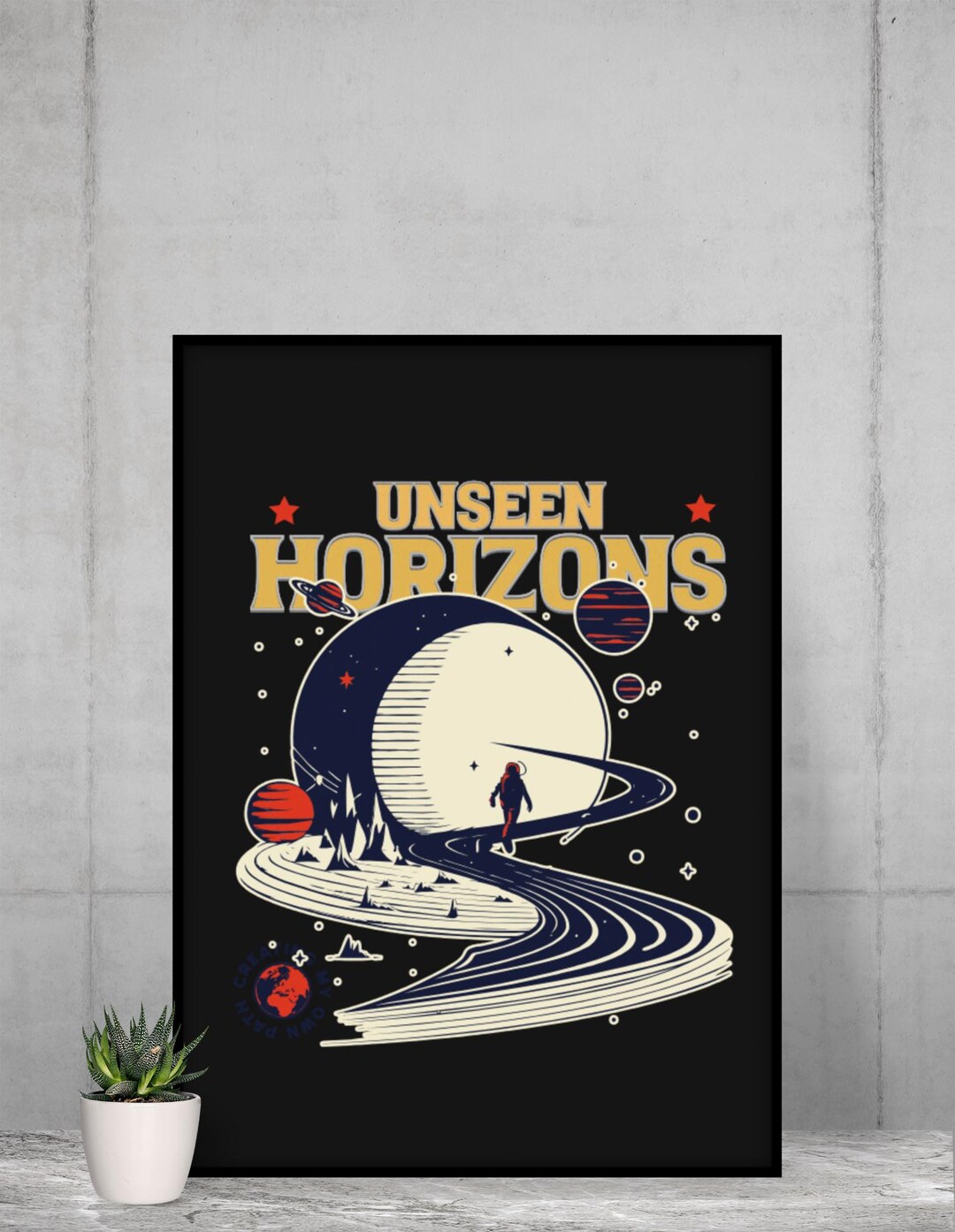 Self Discovery Poster, Unseen Horizons, Inspiring, Room Decor, Minimal ...