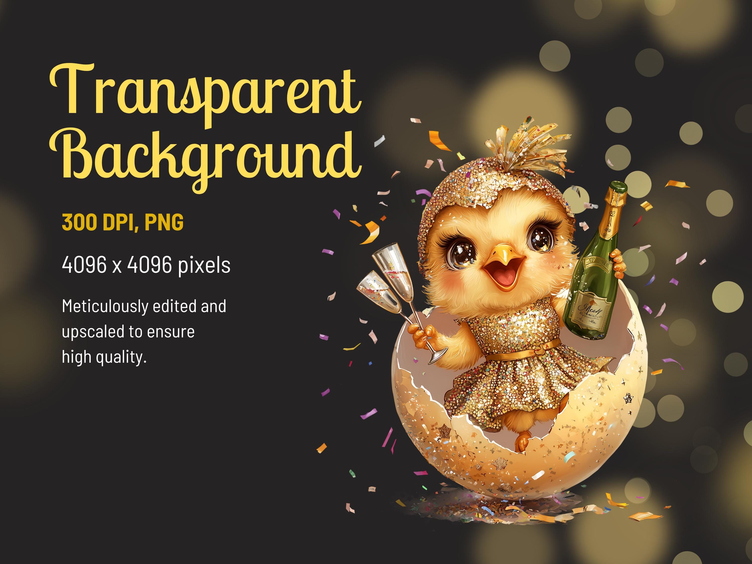 New Year's Eve Clipart, Chick-a-dee-dee, Chicken, Flapper Dress ...