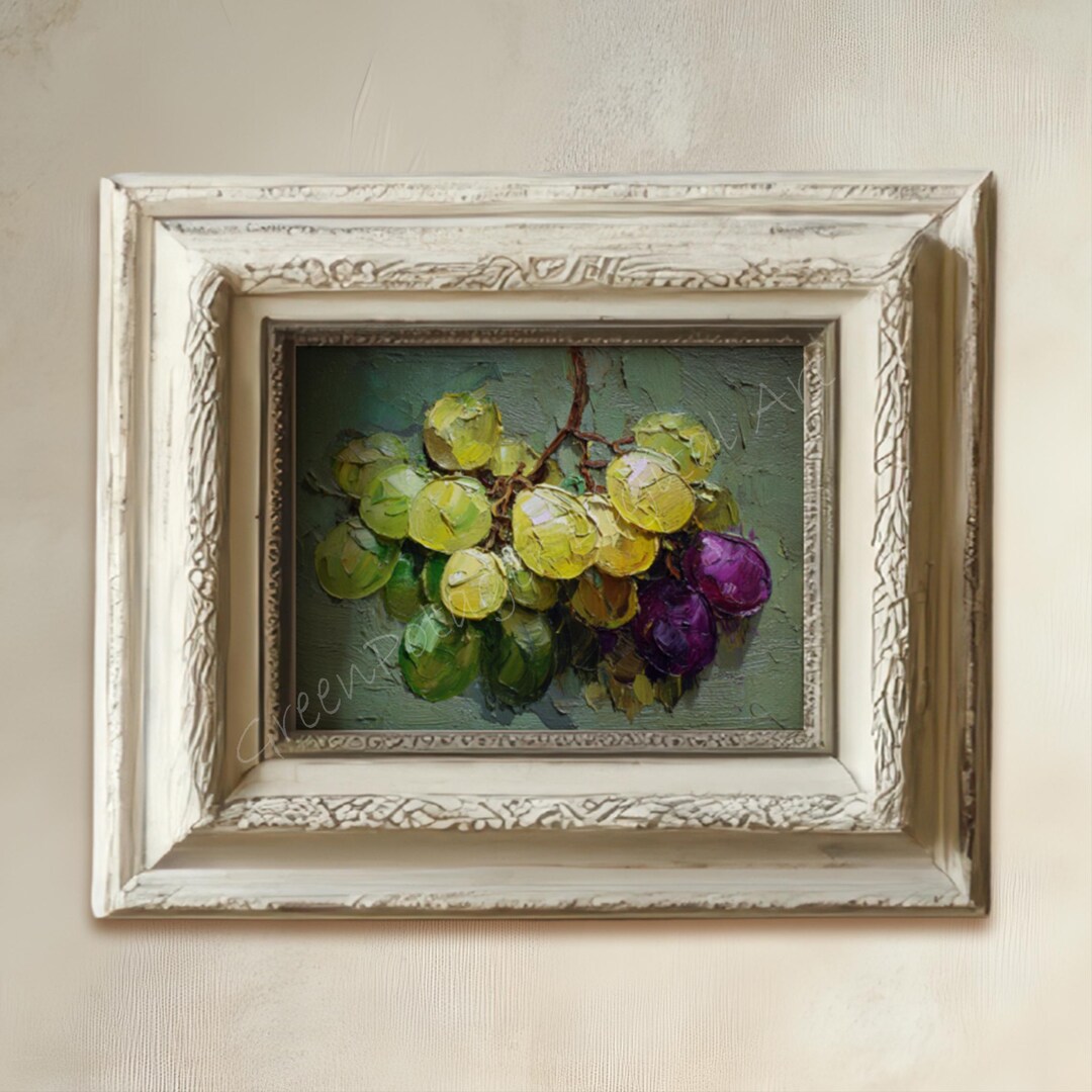Muscat Grapes – Vintage Oil Painting Print - Etsy