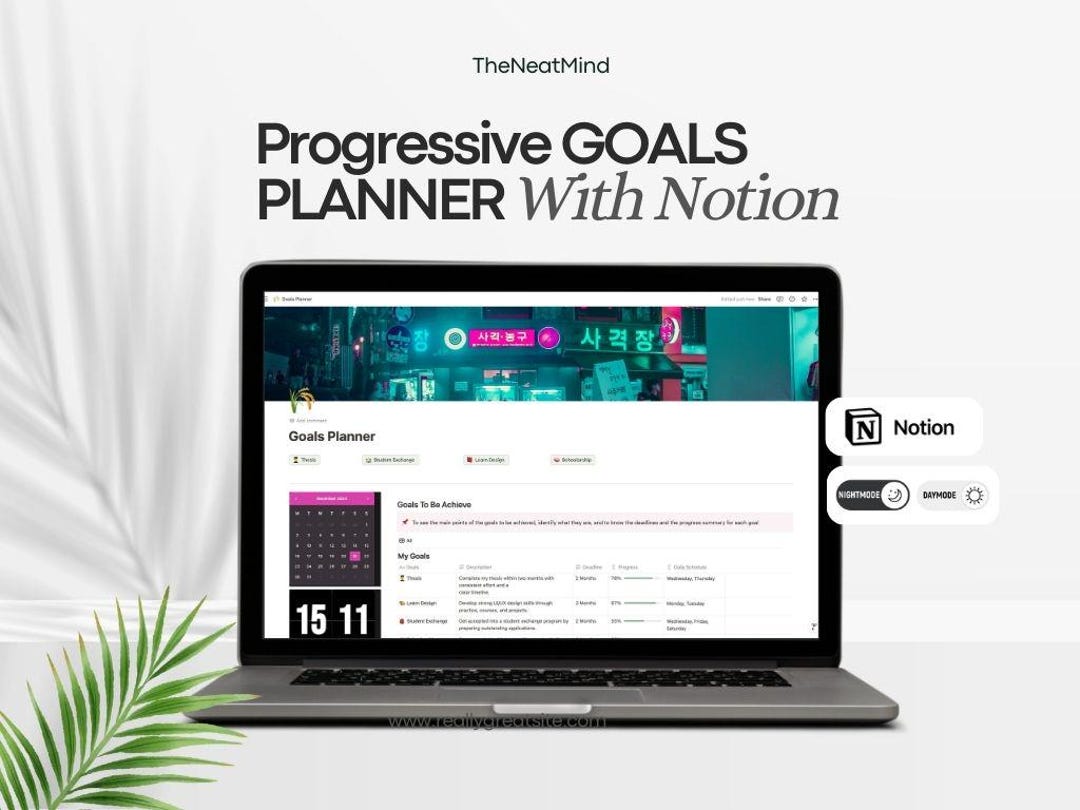 Progressive Goal Planner, 2025 Notion Life Planner, Life Planner ...