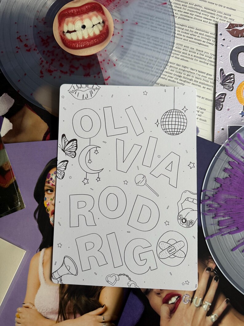 MULTIPACK Sabrina Carpenter Gracie Abrams Olivia Rodrigo Colouring ...