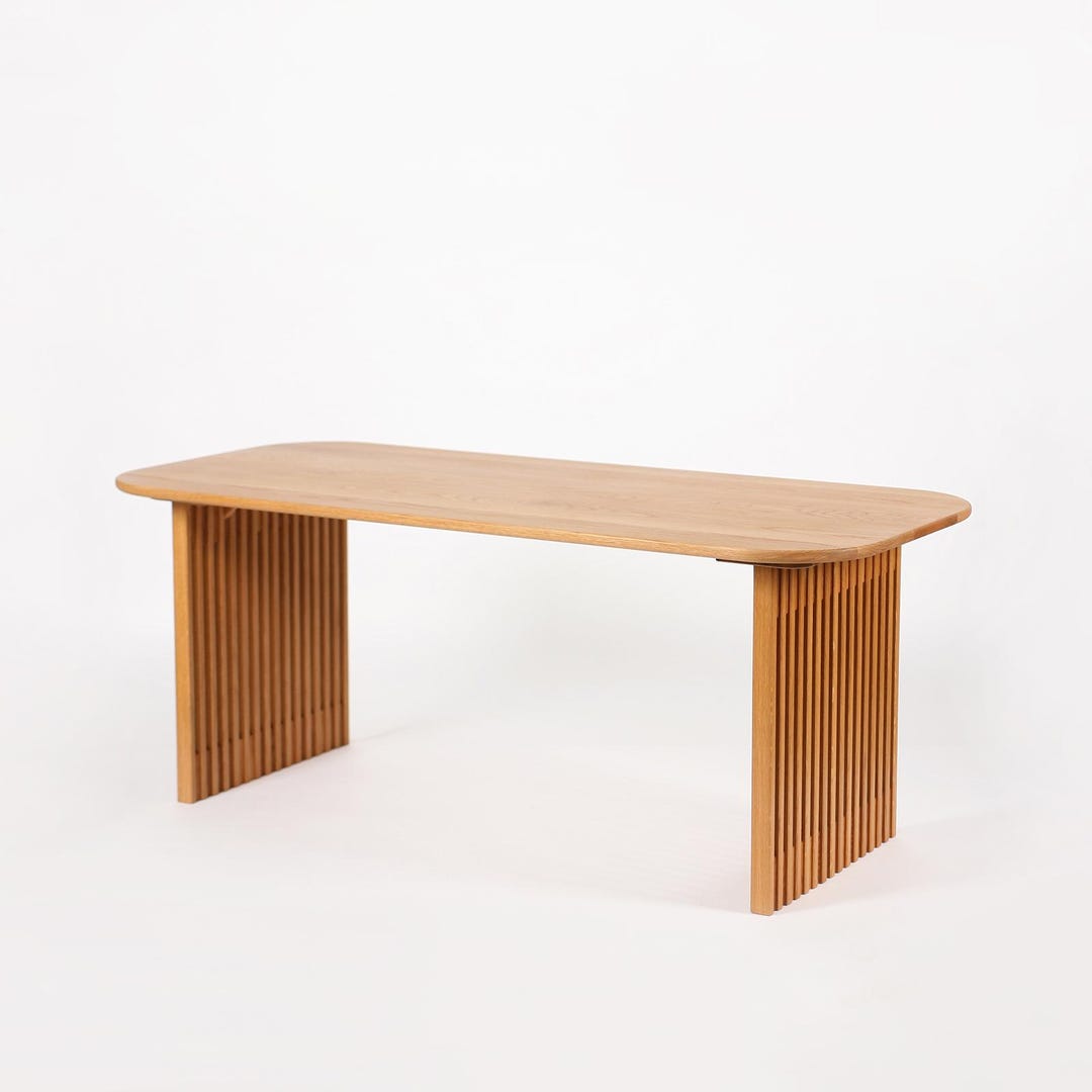 Solid Wood Dining Table, Zen-inspired Minimalist Furniture, Handmade ...
