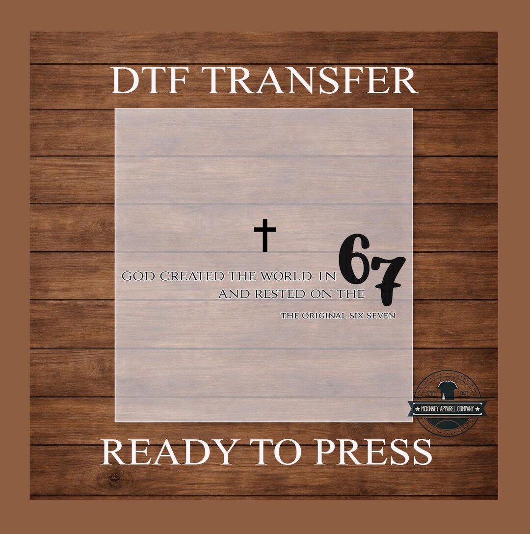 Christian Humor DTF Transfer – God Created the World - Etsy