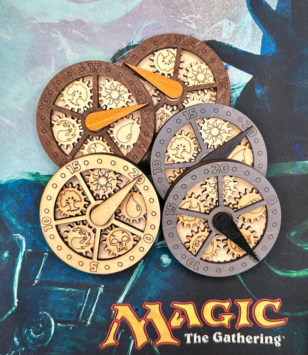 MTG Dial Life Counter With Working Gears L 5 Mana Symbols L Design on ...