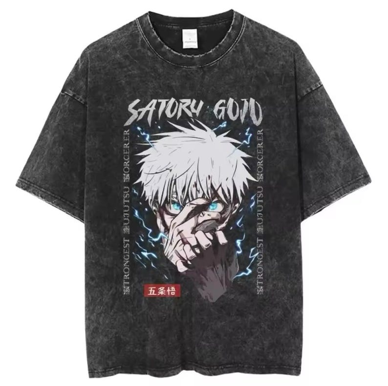 Gojo Satoru Oversized T-shirt Jujutsu Kaisen Anime Merch Unisex Graphic ...