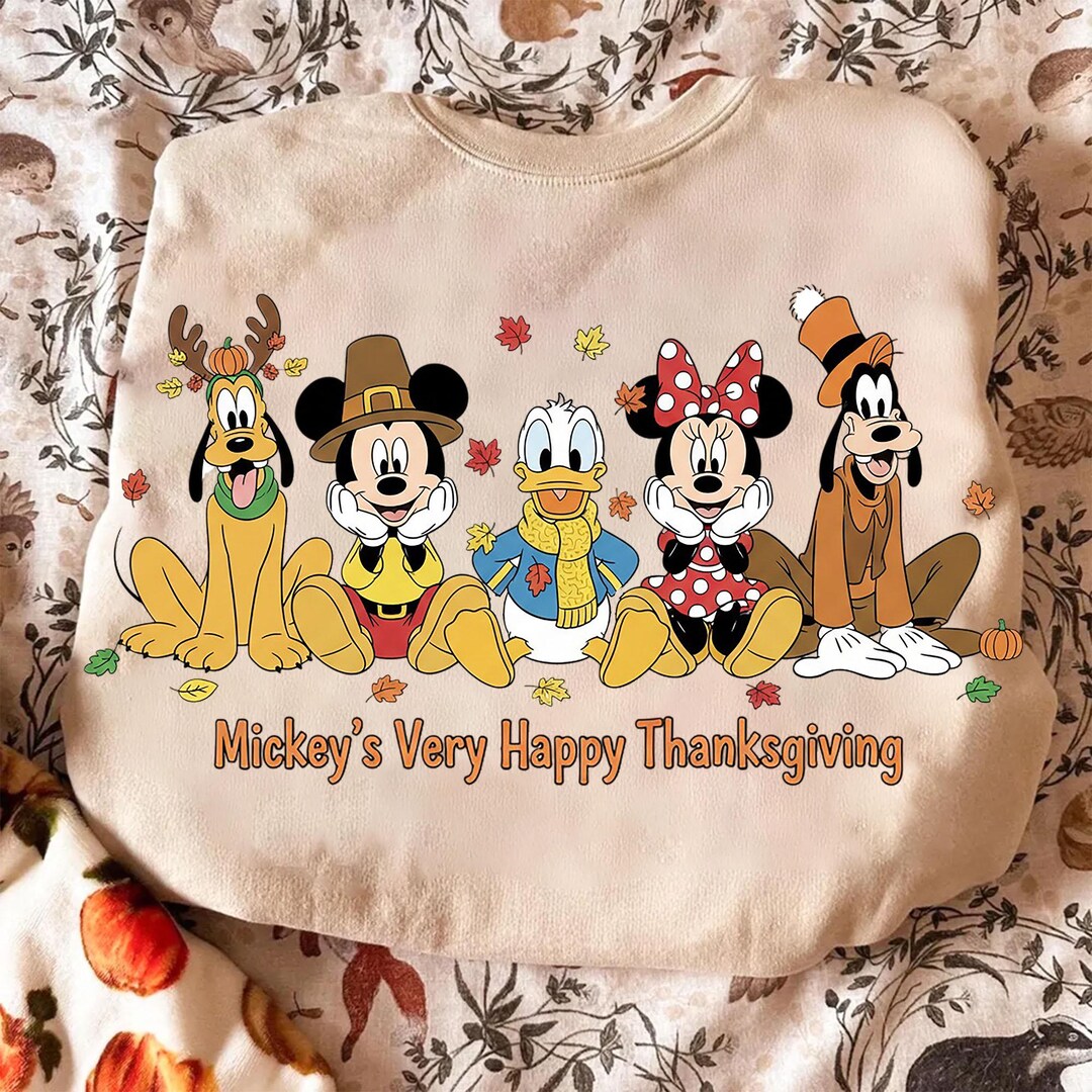 Mickey and Friends Thanksgiving PNG, Autumn Png, Tis the Season Png ...