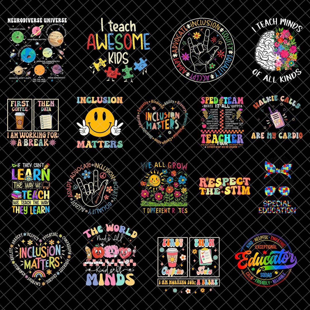 Sped Teacher PNG Bundle, Special Education Png, Sped Teacher Png ...