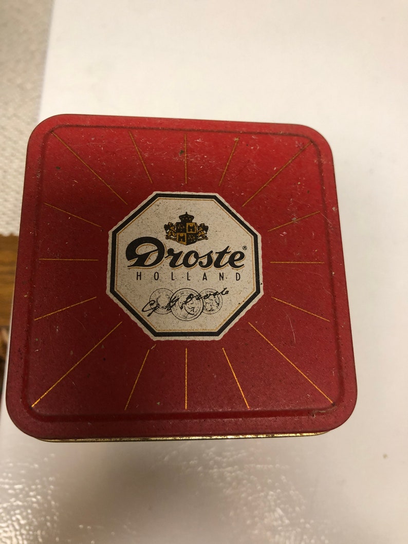 RARE Vintage Droste's Bonbons Chocolade Pastilles Tin Can W/empty ...
