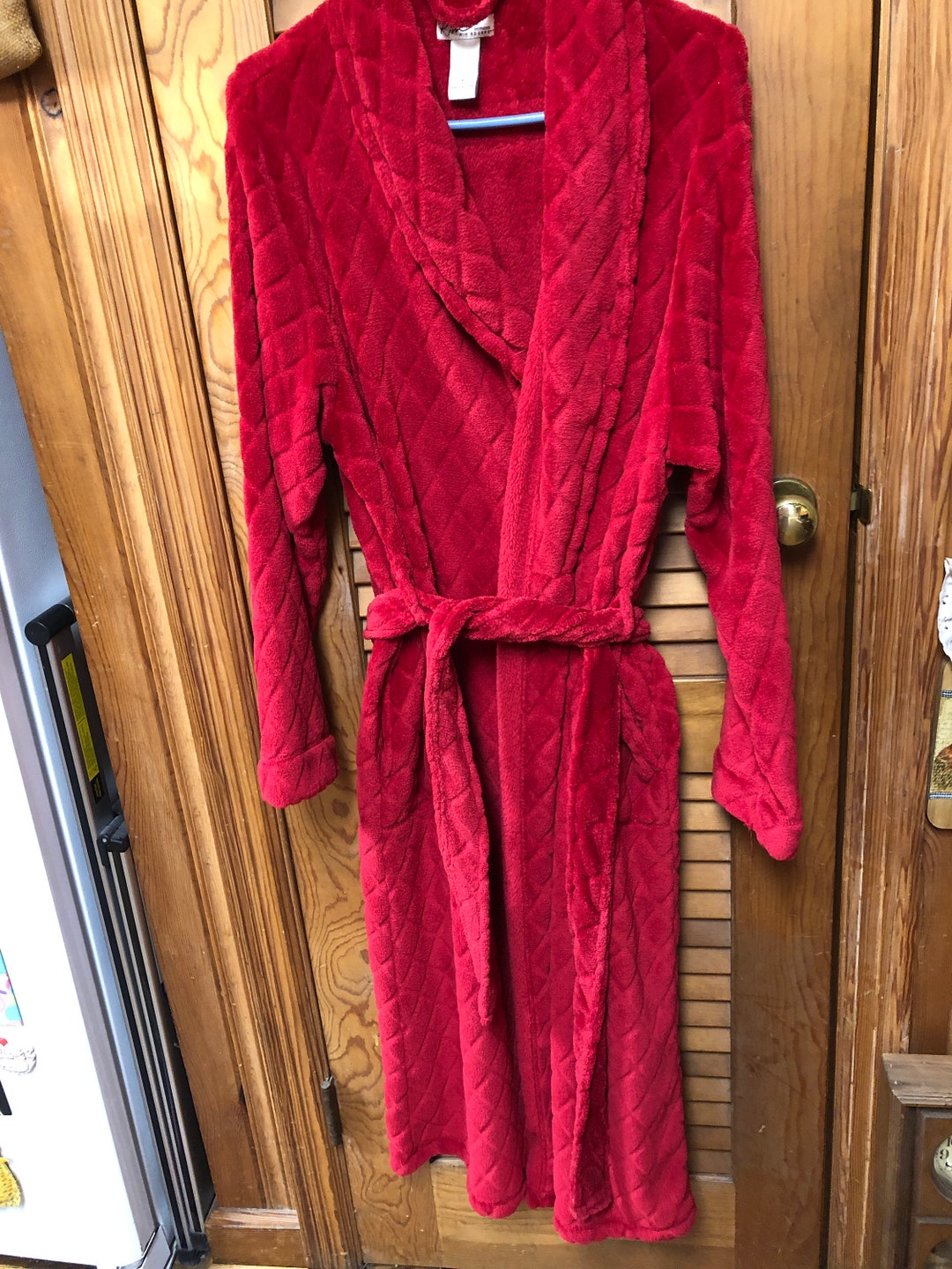 Kim Rogers Intimates Plush Robe Housecoat Red Size Large Fluffy Cozy ...