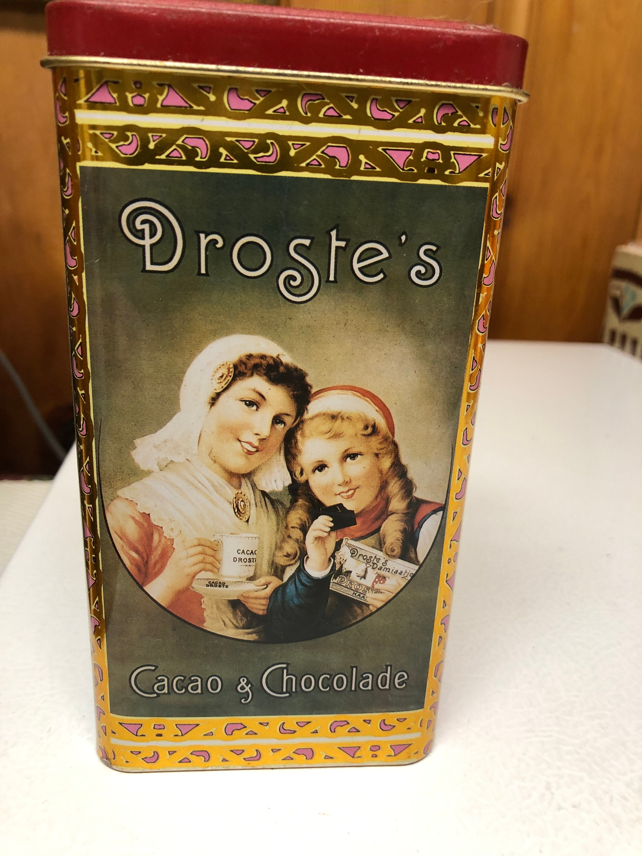 RARE Vintage Droste's Bonbons Chocolade Pastilles Tin Can W/empty ...