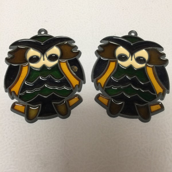 Stained Glass Owl Window Hanging - Etsy