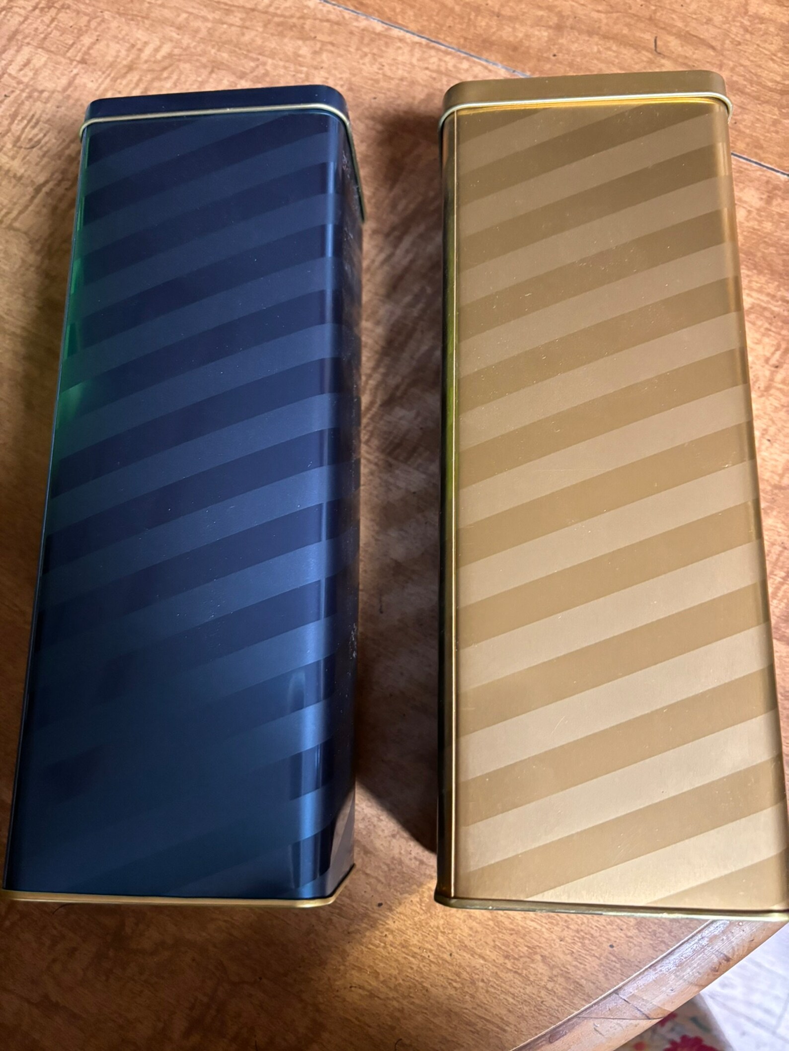 2 Empty Tall Metal Gift Boxes W/window - 10"x 3 1/2" X 2 1/2" - Etsy