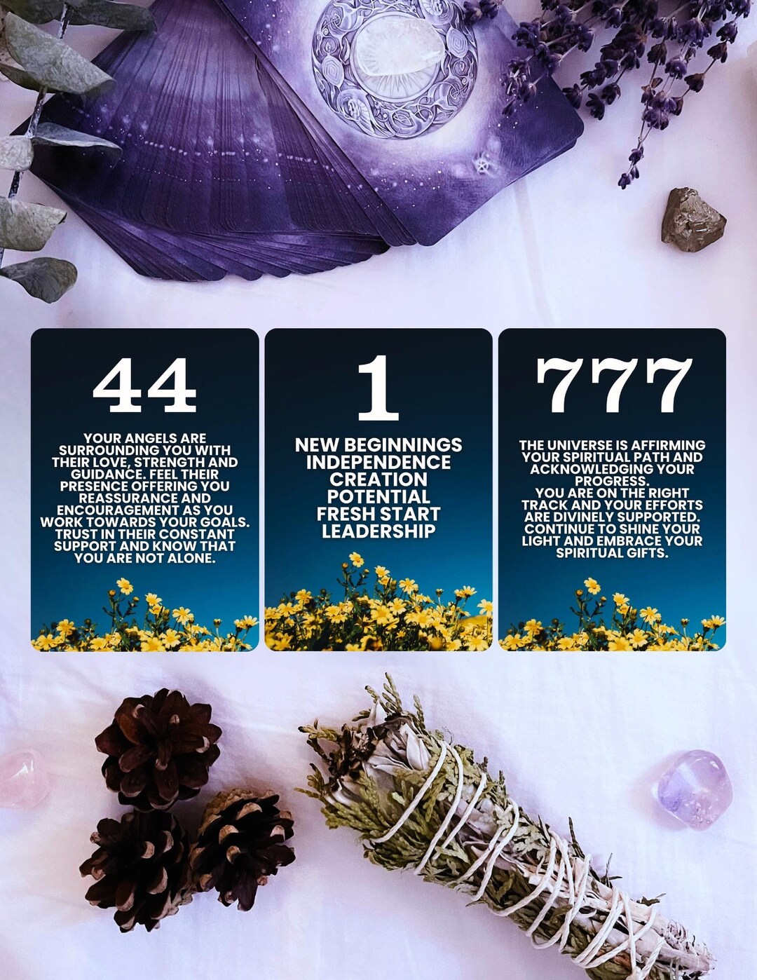 The Angel Numbers Oracle | Printable Oracle Deck | 55 Cards - Etsy