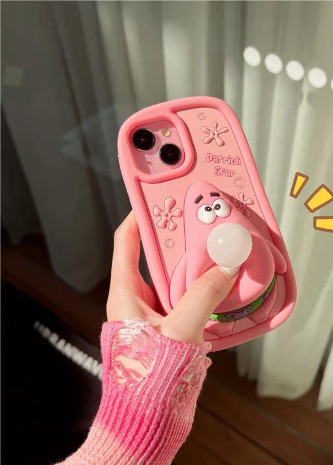 Patrick Star Bubbles Cartoon Rubber Silicon Soft Phone Case for iPhone ...
