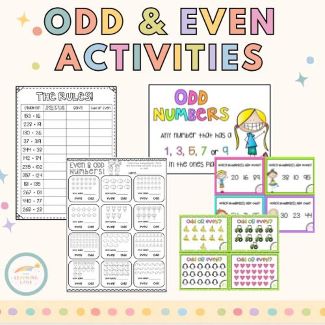 Odd and Even Activities - Etsy