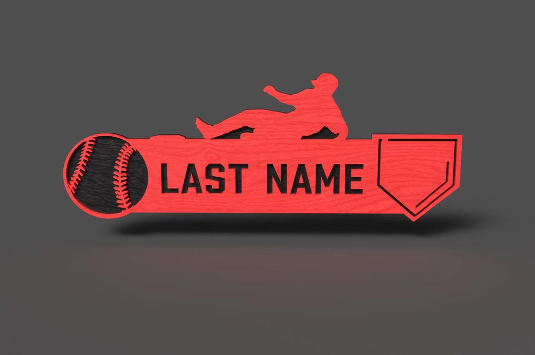 Baseball Custom Wall Art Baseball Layered Wall Art Files Custom Layered ...