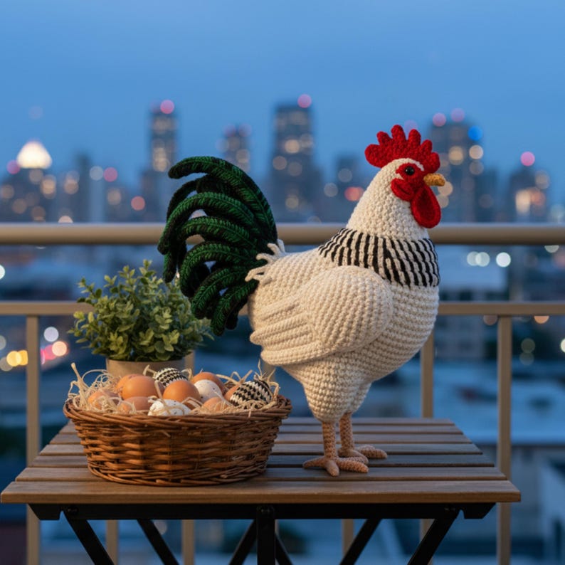Patrón de crochet de gallo realista (PDF)/Patrón de amigurumi de ...