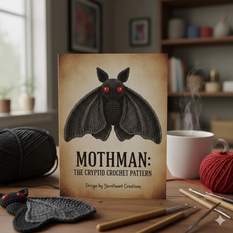 Crochet Mothman Pattern PDF, Amigurumi Bat Doll,gothic Plush Crochet ...