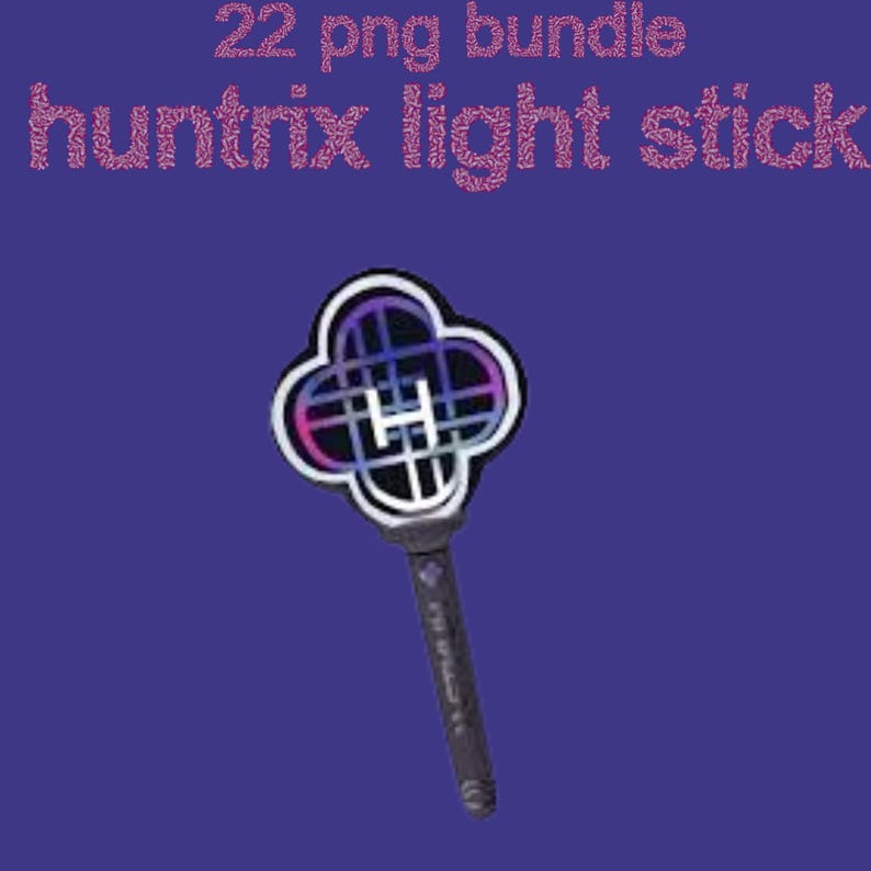 Huntrix Light Stick 22 PNG Bundle | Kpop Demon Hunters Digital Clipart ...